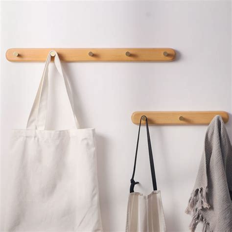 Solid Wood Brass Coat Hook Black Walnut Wood Coat Grandado