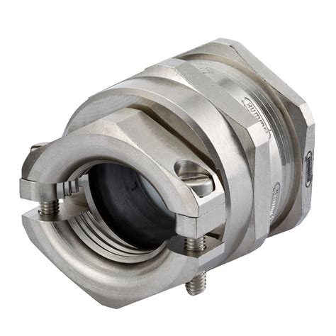 Ex E Nickel Plated Brass Metric Thread Clamp Buna N Insert Cable Gland