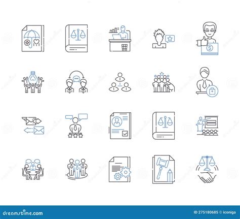 Management Appraisal Line Icons Collection Evaluation Assessment Feedback Recognition