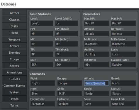 Rmmv Skill Type Named After Equipped Weapon Rpg Maker Forums