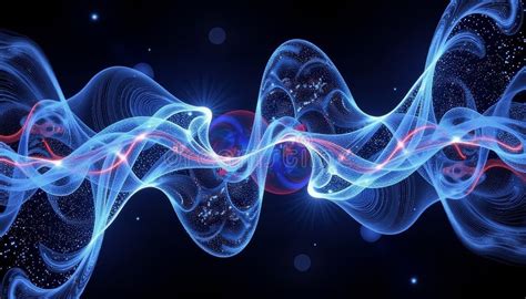 Dynamic Cyber Data Flow Visualization With Swirling Digital Particles Futuristic Concept Stock