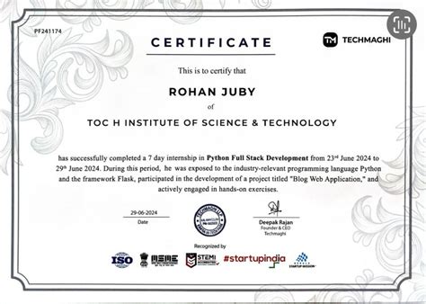 rohan juby on linkedin python fullstackdevelopment techmaghi