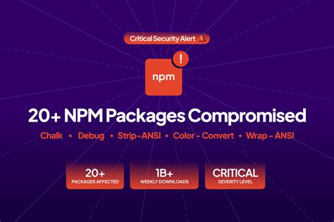 20 Popular Npm Packages Compromised Chalk Debug Strip Ansi Color