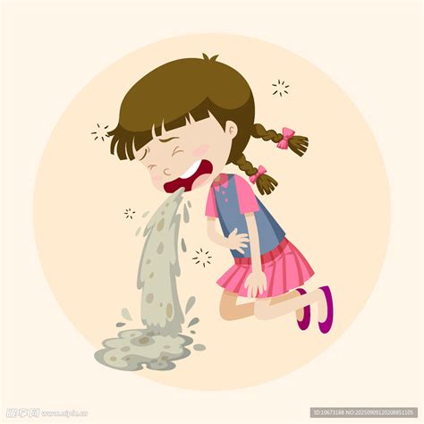 女孩跪地大口呕吐画面设计图 图片素材 其他 设计图库 昵图网