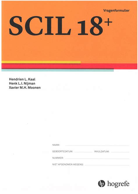 Scil 18 Vragenlijst Betekenis En Betrouwbaarheid Mens And Gezondheid