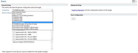 EVM5515 Target Configuration Why No Spectrum Digital DSK EVM EZdsp Onboard USB Emulator