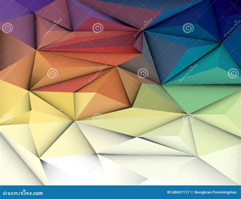 Abstract 3d Geometric Polygonal Triangle Pattern Stock Vector Illustration Of Digital Light