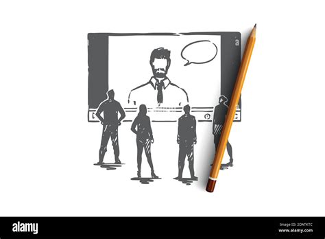 Online Learning System Web Training Concept Hand Drawn Isolated