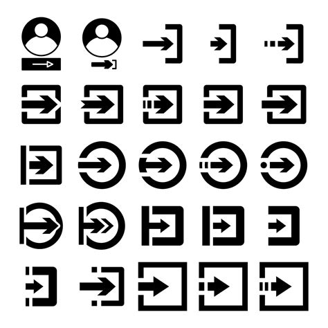 Login And Sign In Icons Vector Illustration 9403367 Vector Art At Vecteezy