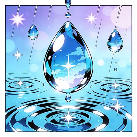 Free Crystalline Water Droplets Image Anime Manga Water Download