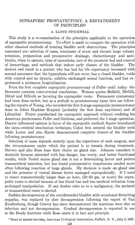 Suprapubic Prostatectomy