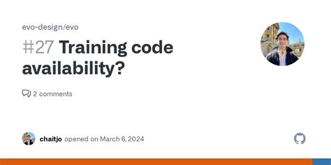 training code availability · issue 27 · evo design evo · github