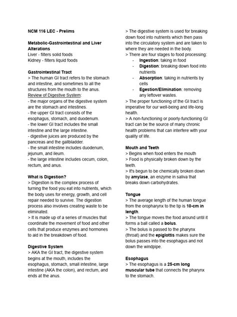 NCM 116 Prelims Transes | PDF