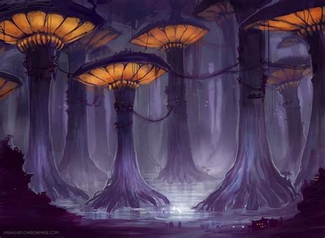 Mushroom Village Fantasy Concept Art Fantasy Art Fantasy Artwork