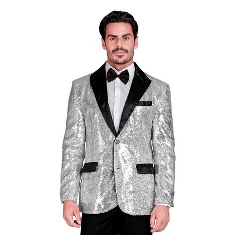 Paljettkavaj Herr Silver Partykungen