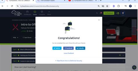 fida hussain on linkedin cybersecurity offensivesecurity tryhackme