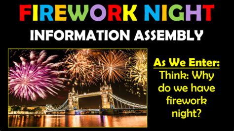 Fireworks Night Assembly Teaching Resources