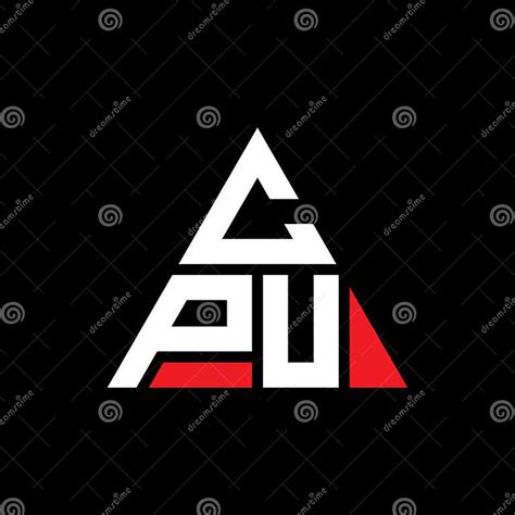 Cpu Triangle Letter Logo Design With Triangle Shape Cpu Triangle Logo