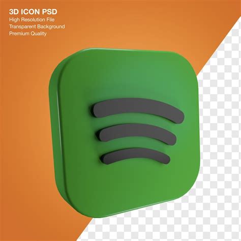 Logo Spotify Des Médias Sociaux Psd Sur Licône Carrée 3d Psd Premium