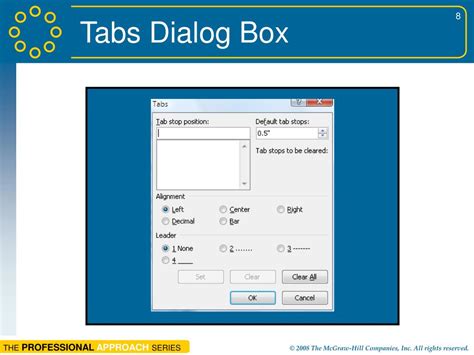 Ppt Lesson 6 Tabs And Tabbed Columns Powerpoint Presentation Free