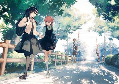 Pixiv上超美的百合少女插画图片，恋爱关性别什么事 Bobopic