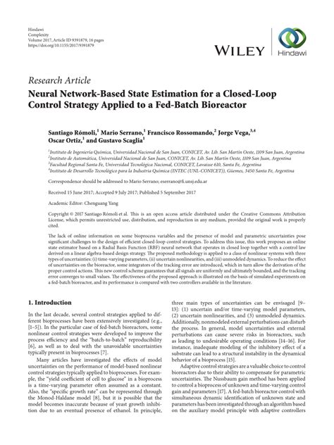 Pdf Neural Network Based State Estimation For A Closed Loop Control
