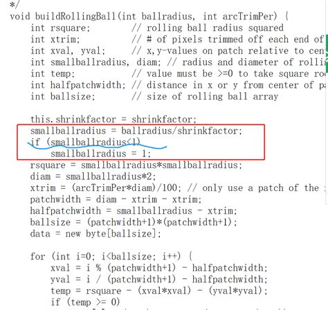 How To Determine The Rolling Ball Radius In Background Substraction Function Image Analysis