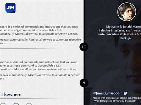 junaid masoodi s blog homepage by aliya khan on dribbble