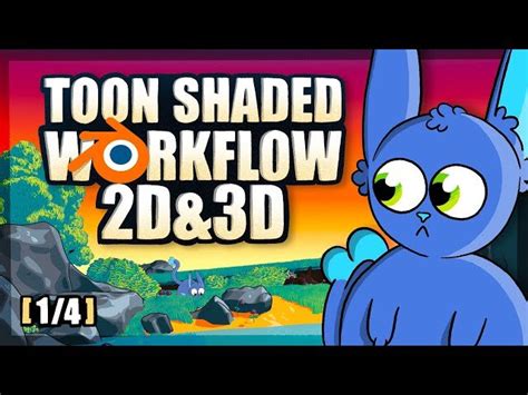free video blender toon cel shader tutorial 2d grease pencil 3d
