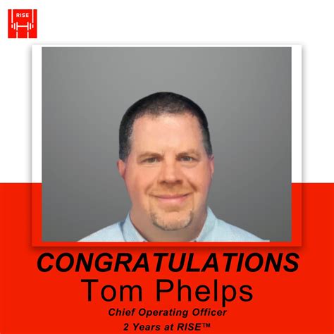 🚀 Join Us In Celebrating Tom Phelps Our Outstanding Chief Operating Officer 🙌 Today At Rise