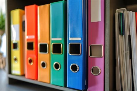 Premium Photo Office Files And Binders For Documents Organization