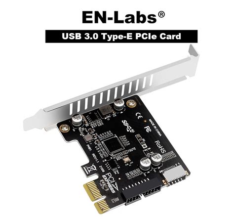 EN Labs PCIe To USB Gbps Type E A Key USB Pin Motherboard Header Expansion Card For
