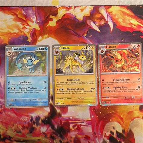 3 Pokemon Kort Promos Vaporeon Jolteon And Flar Köp På Tradera