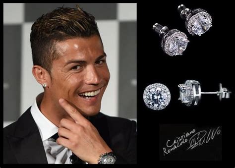 Mensteens Ronaldo 10mm 18ct White Gold Plate Cubic Zirconia