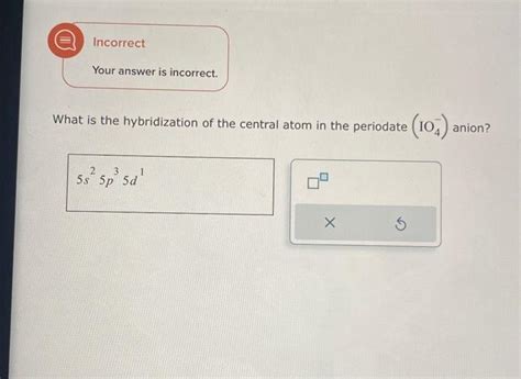 Solved What Is The Hybridization Of The Central Atom In The
