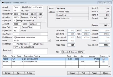 datahawk software copilot system flight invoicing functions