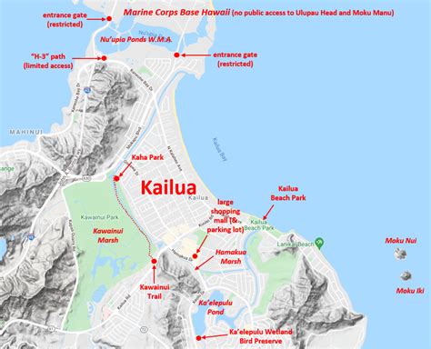Map Of Kailua Oahu