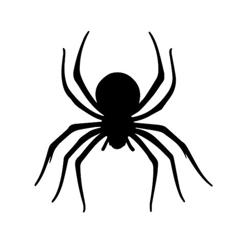 A Black Drawing Of A Spider Logo Premium Ai Generated Vector