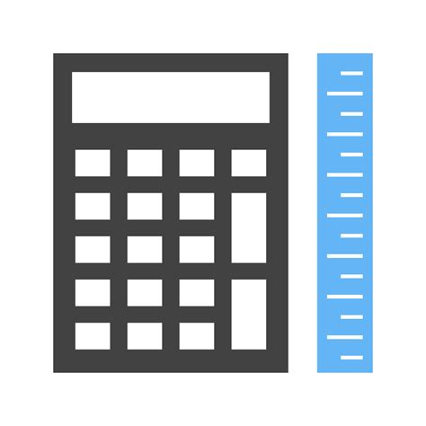 Measurement Calculation Glyph Blue And Black Icon 10900194 Vector Art