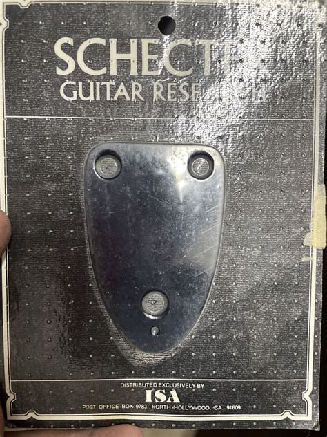 Fender Schecter 3 Hole Neck Plate Black 1980s Black Reverb