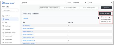 Reports Screen Ingets Labs Documentation