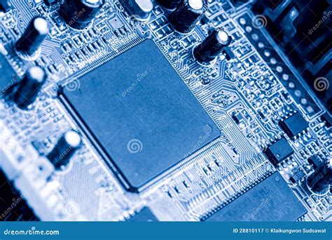 Electronic Circiut Board Close Up Stock Image Image Of Microchip Closeup 28810117