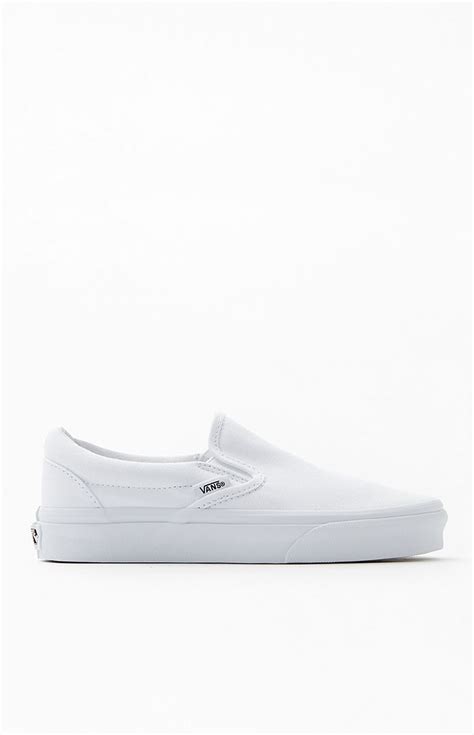 Vans Classic Slip On White Shoes Pacsun