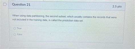 Solved It Is Very Useful To Partition A Large Data Set Into