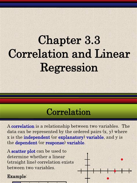 chapter 3 3 correlation and linear regression pdf statistical