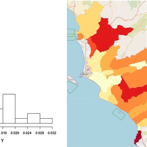 Maps Of The Posterior Mean Estimates Of The Random Spatial Effects