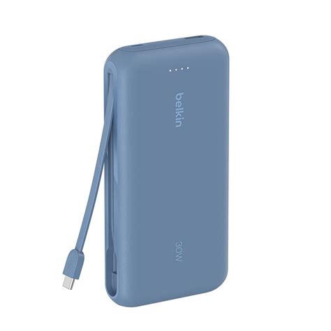 Portable Power Bank With Integrated Cable 10k And 20k Belkin Uk