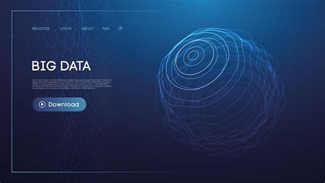 Premium Vector Big Data Visualization Concept With Abstract Swirls