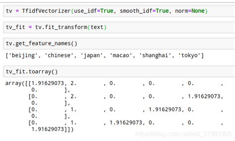 Sklearn Tfidfvectorizer 计算过程详解tfidfvectorizer详解 Csdn博客