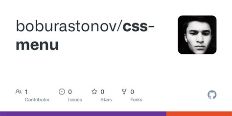 Github Boburastonov Css Menu